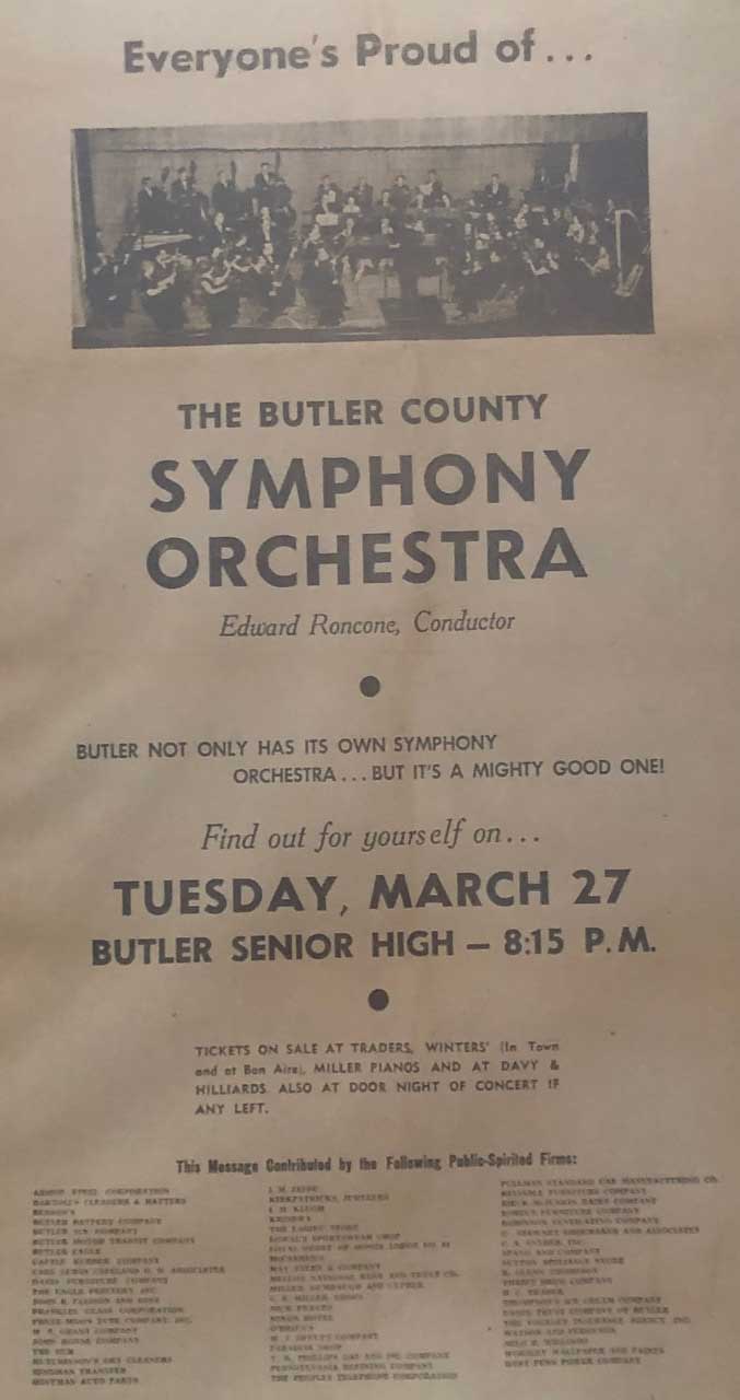 Our History | Butler County Symphony Orchestra Association